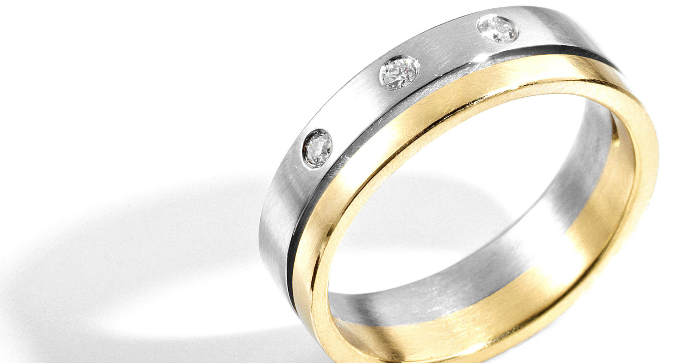 Triple Diamond Split Ring | Shona, Glasgow Jewellery Designer